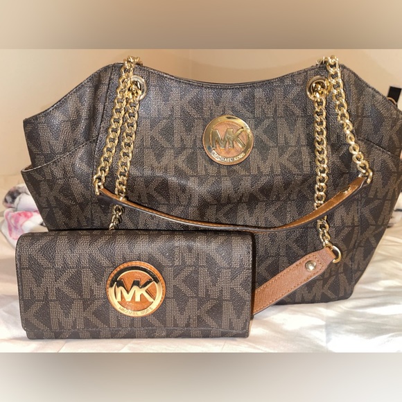 Michael Kors Collection | Bags | Dark Brown Matching Michael Kors Set ...